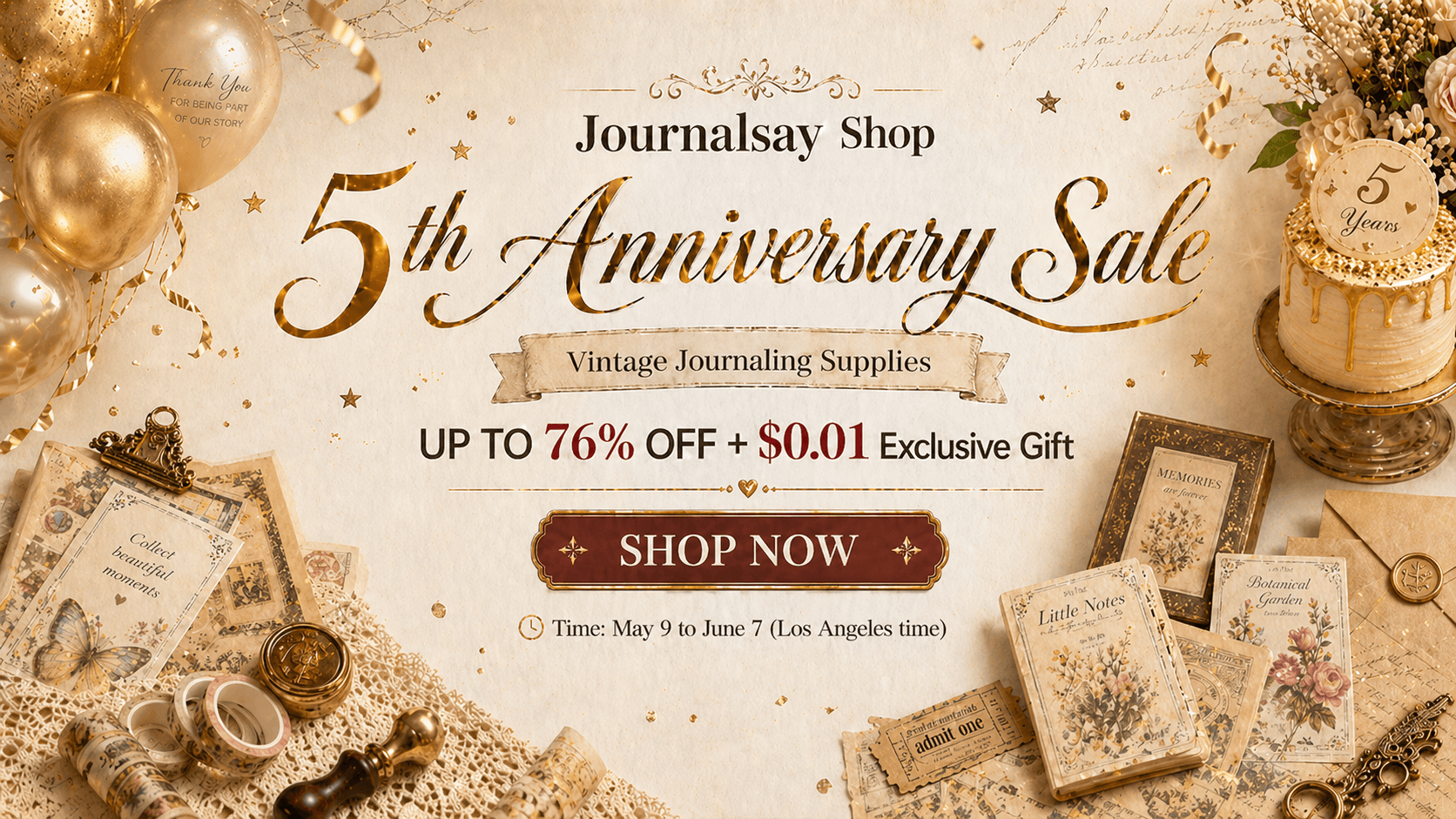 5th Anniversary Sale | Journalsay Focus on Journal Supplies