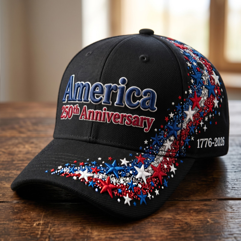 US 250th Anniversary Vintage Art Casual Hat