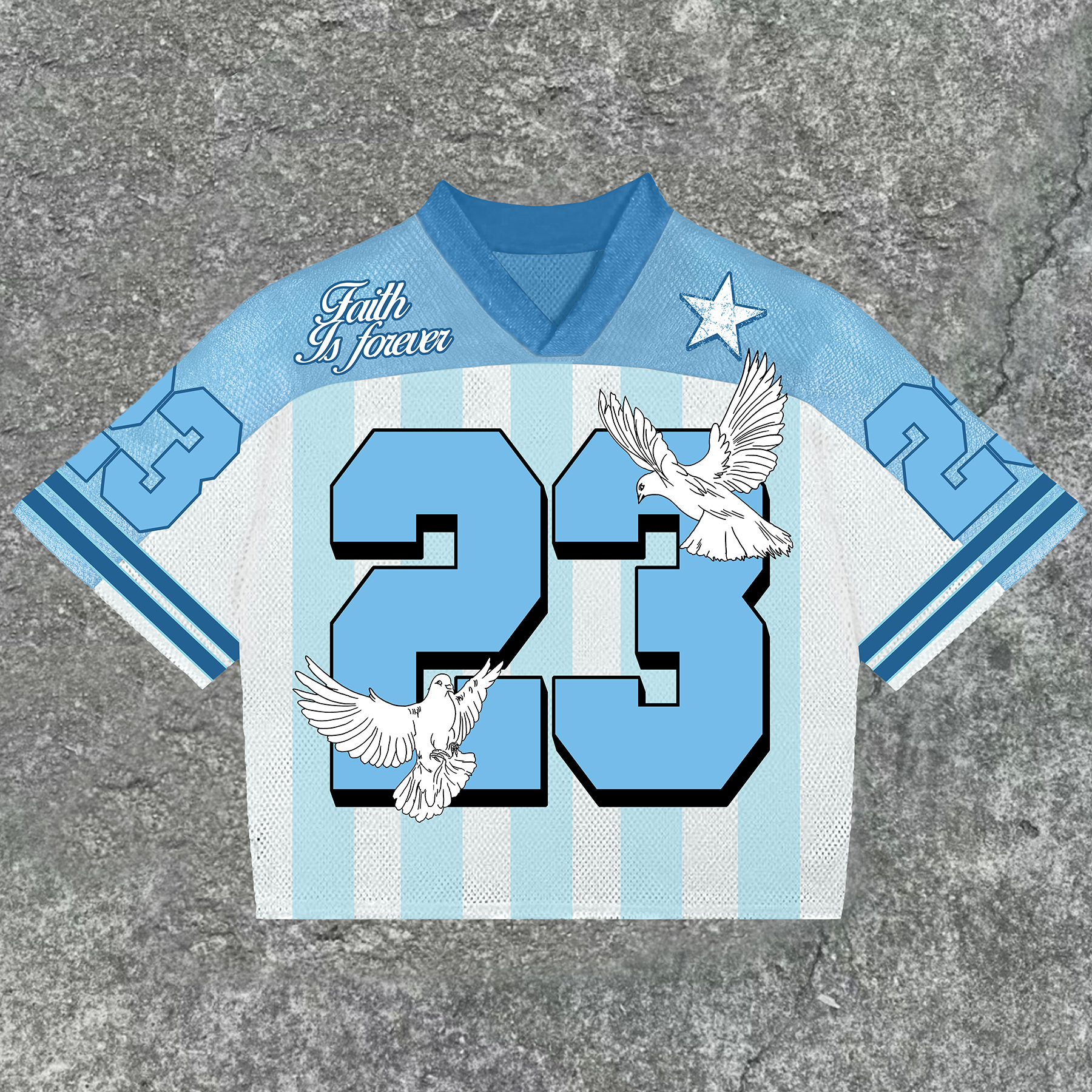 Sopula Faith Is Forever Graphic No 23 Blokette Blokecore Jersey T-Shirt ...
