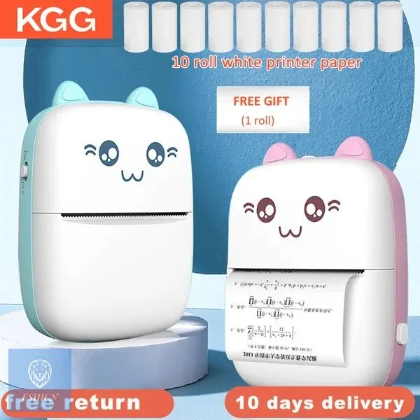 Mini Printer Portable Thermal Printer Photo Lable Printing Pocket ...